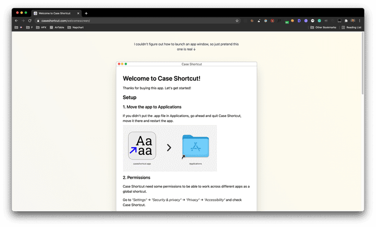 (almost) Launching Case Shortcut